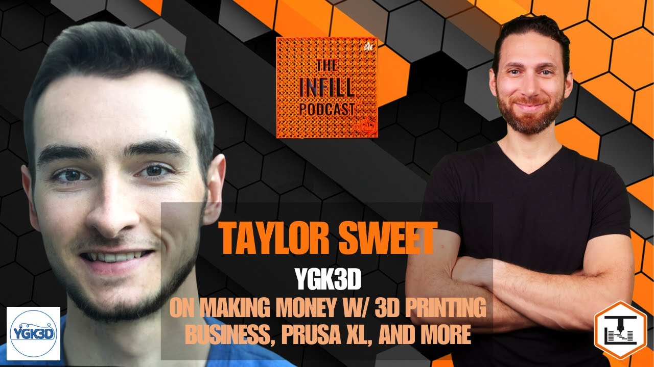 Ep. 26: Taylor Sweet on Making Money w/ 3D Printing Business, Prusa XL ...