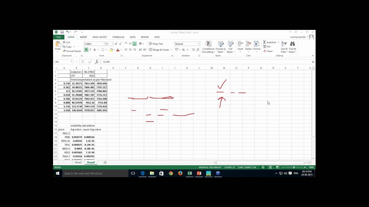 Nifty levels calculation using 1 SD formula - YouTube