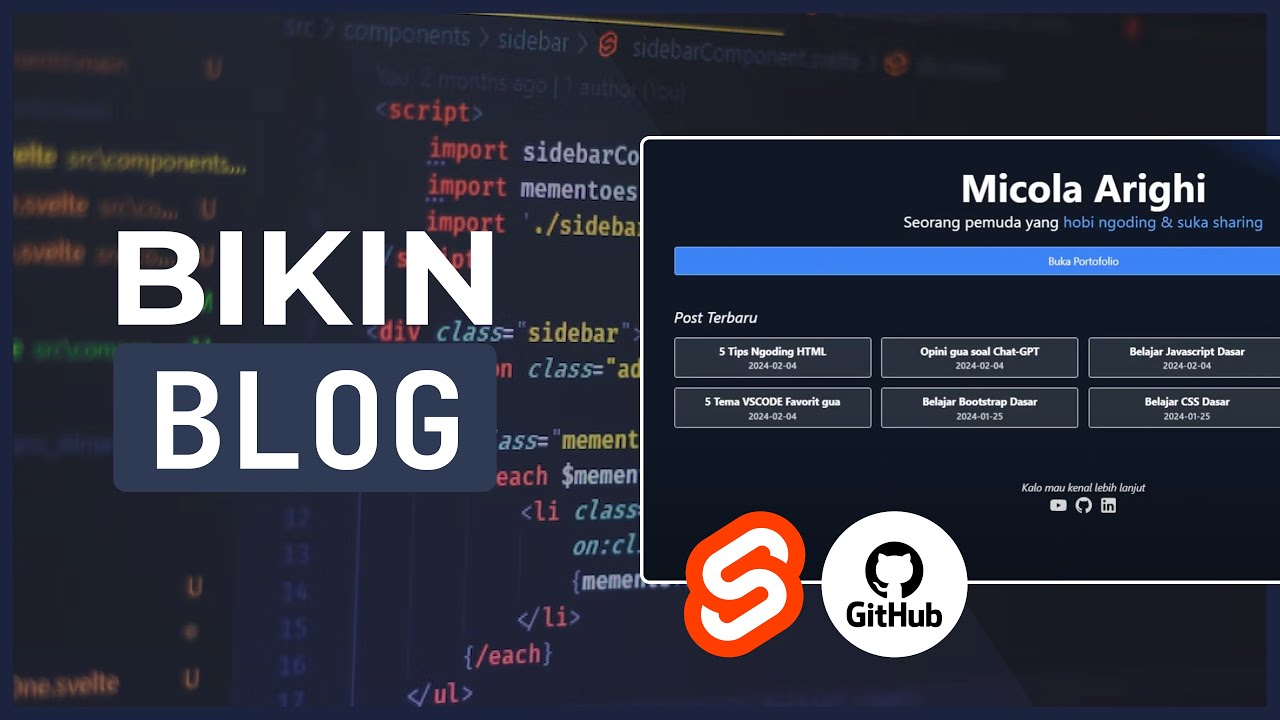 Lah, Bikin Blog pake Svelte + Github API - YouTube