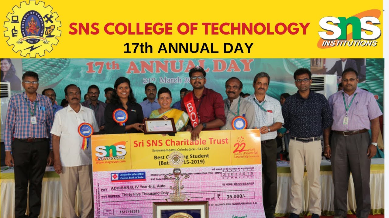 SNS Group of Institutions, Coimbatore – Event: SNS: 17th Annual Day ...