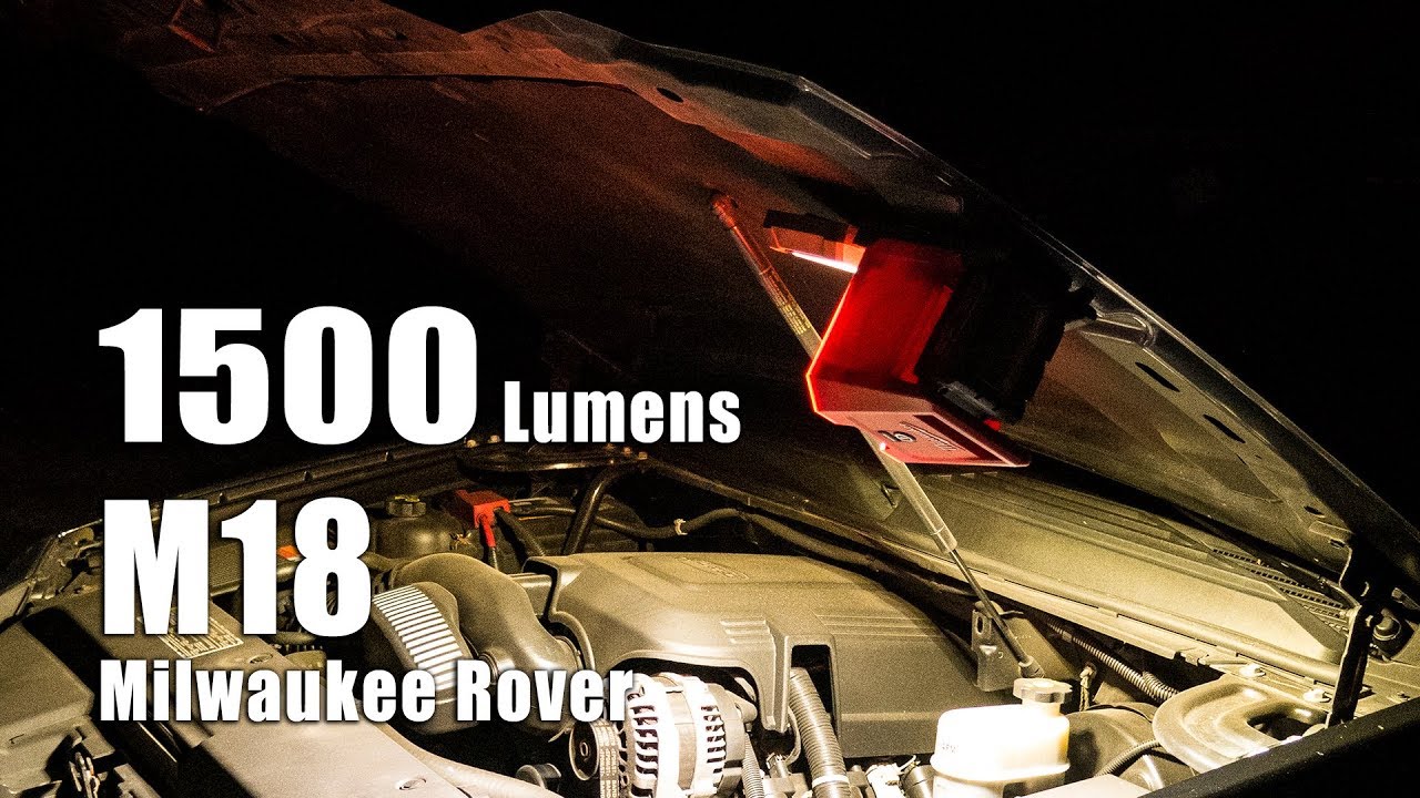 Milwaukee M18 Rover Flood Light LED - Magnetic and Studly - YouTube