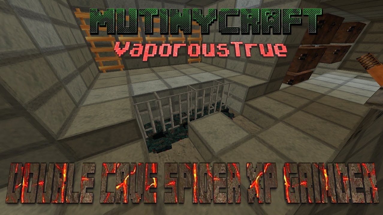 MineCraft - MutinyCraft - Double Cave Spider XP Grinder - YouTube