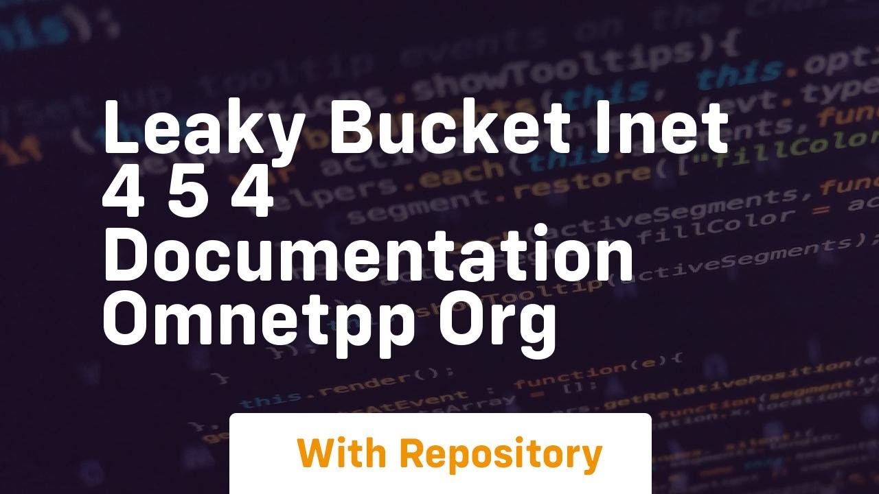 leaky bucket inet 4 5 4 documentation omnetpp org - YouTube