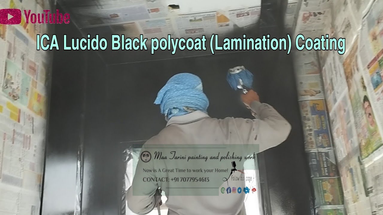 ICA Lucido Black polycoat (Lamination) Coating Spray in MDF ...