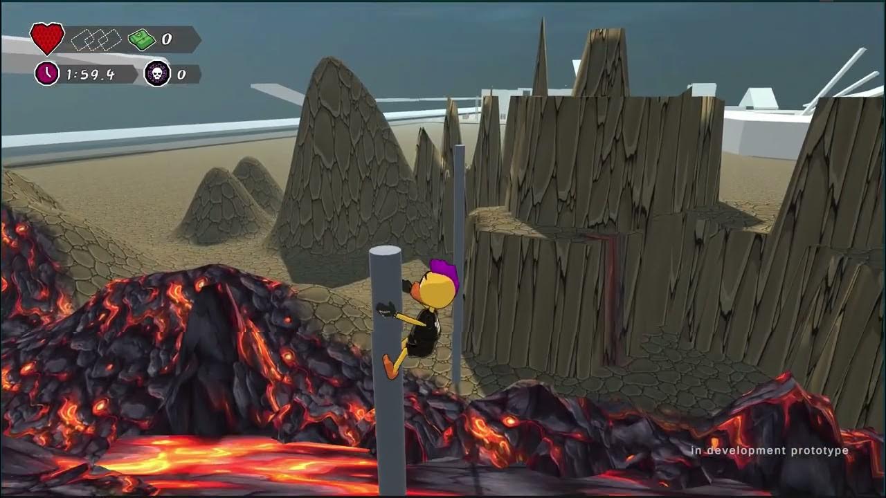 Punk Duck Jumps (3D platformer; Pole Climb/Jump; Unity devlog 2024.06.12) - YouTube