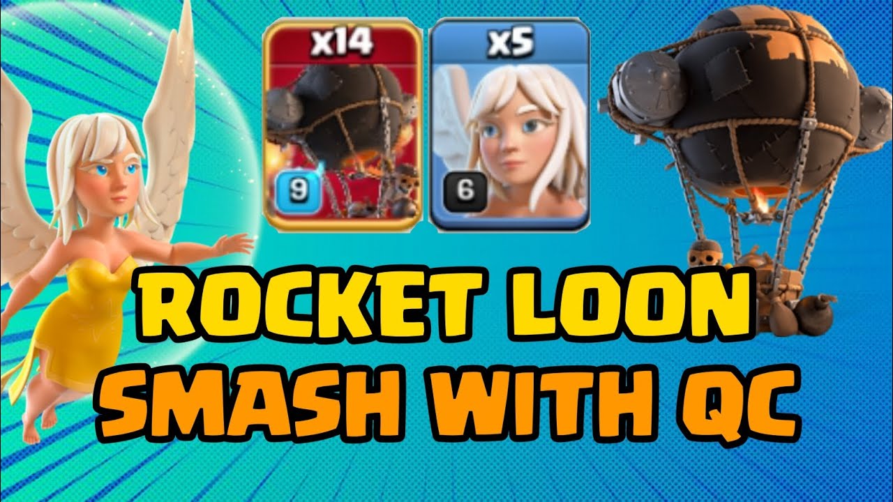 Th13 Queen Charge Rocket Loon Smash | Unstoppable Attack Strategy ...