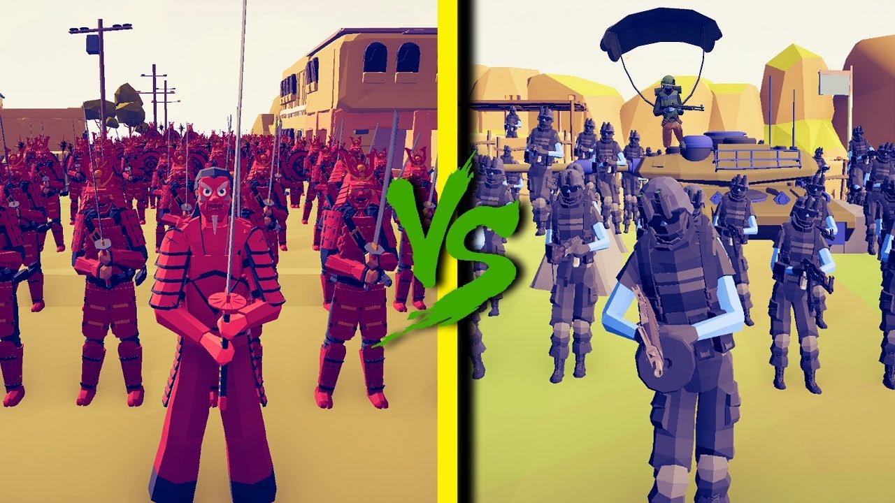 SWAT TEAM vs SAMURAI FACTION - Totally Accurate Battle Simulator TABS ...