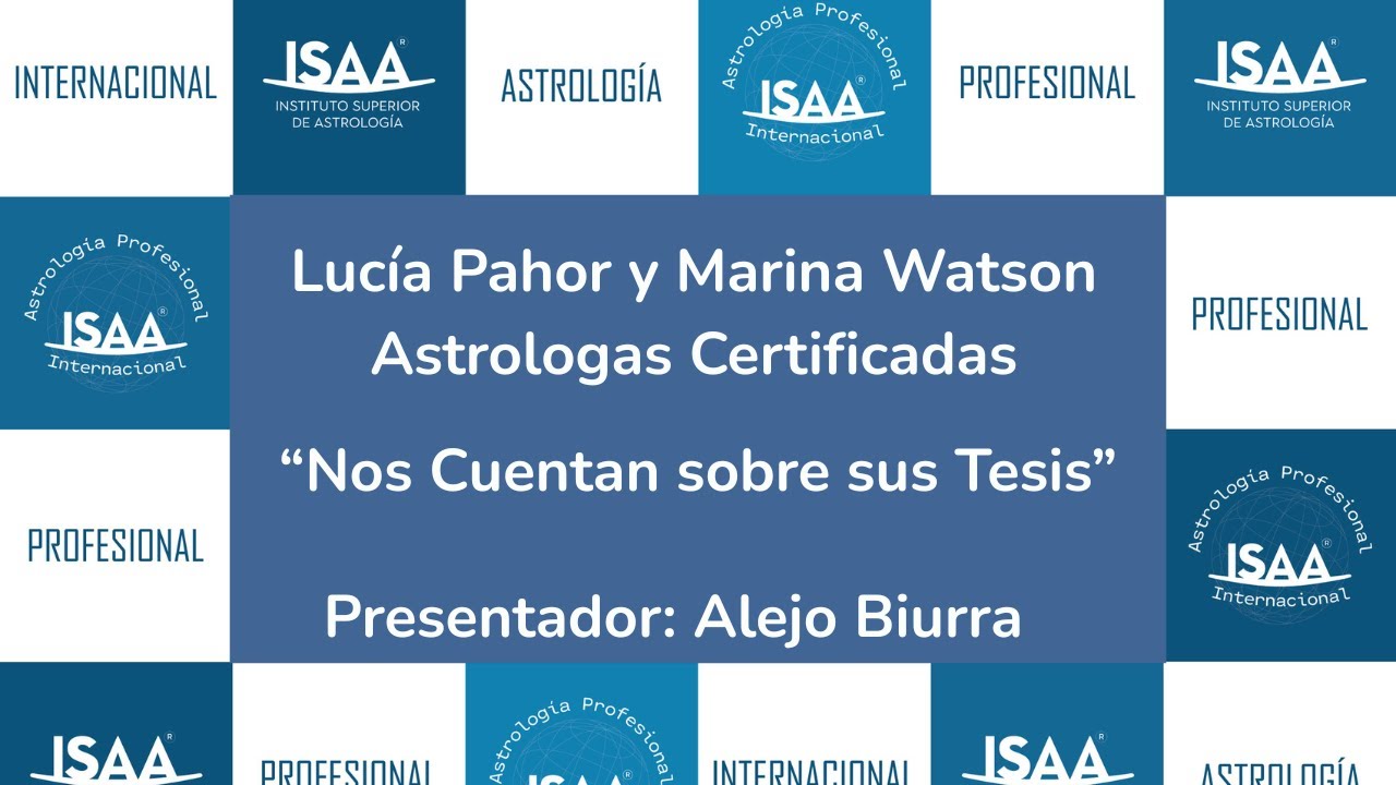 Charla con Astrológas con Certificación Internacional ISAA: Marina ...