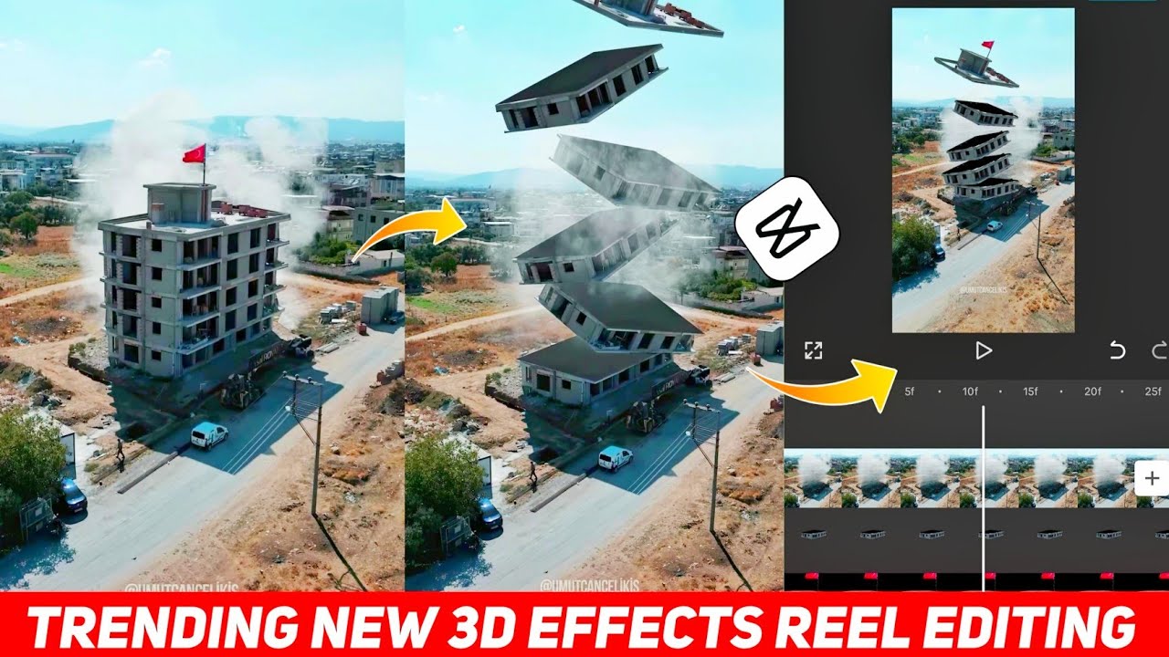 Instagram Trending 3D BUILDING EFFECTS REELS TUTORIAL- CAPCUT ...
