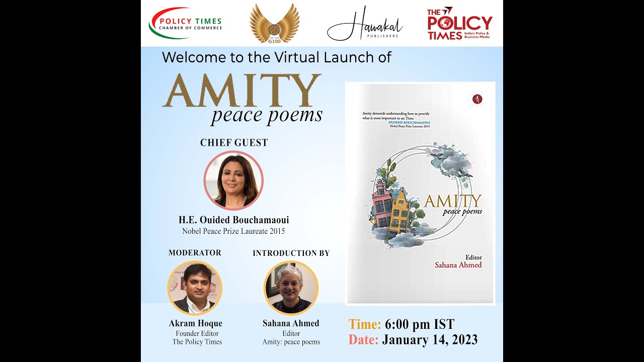 Welcome to the Virtual Launch of Amity : peace poems - YouTube