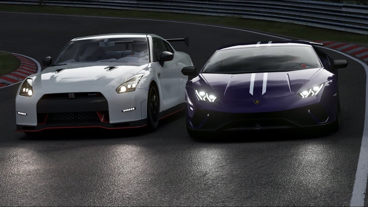 Nissan GT-R vs Lamborghini Huracan Performante at Nordschleife in the ...