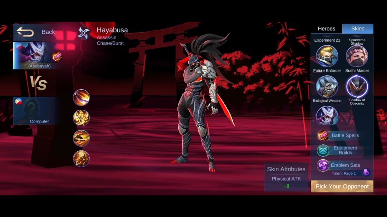 All Skin of Hayabusa 😇 - YouTube