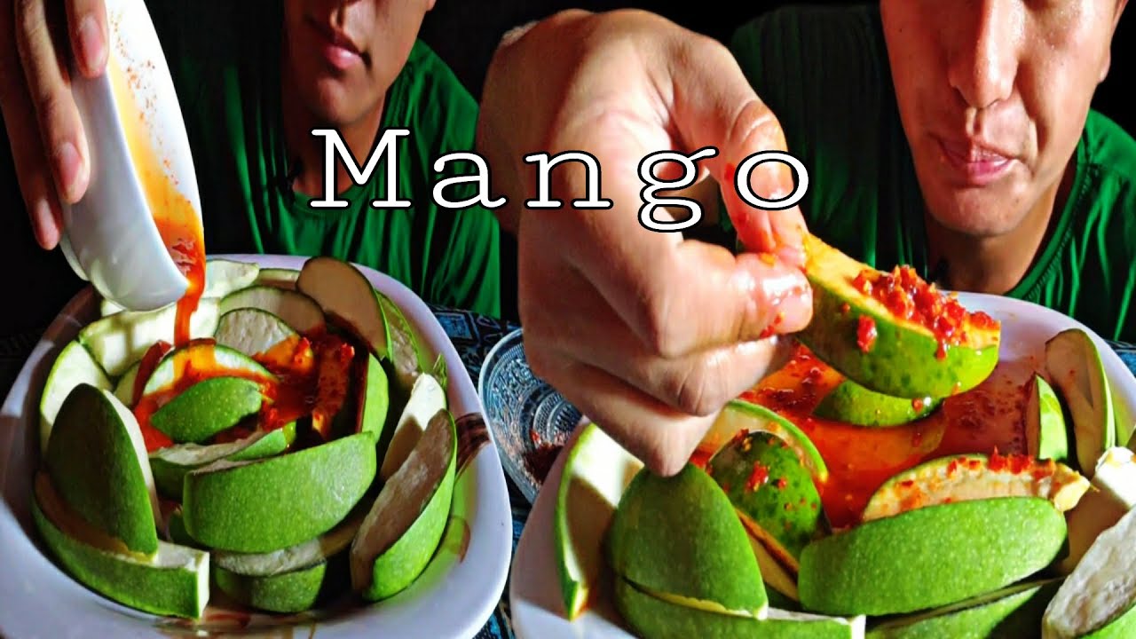 Fresh Mango with spicy sauce (eating naga boy) heinou asangba ga ...