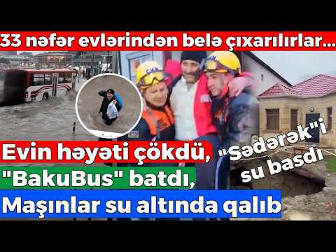 Güclü yağış nəticəsində Bakı səhəri belə açdı- Yağışlı yollardan yeni görüntülər