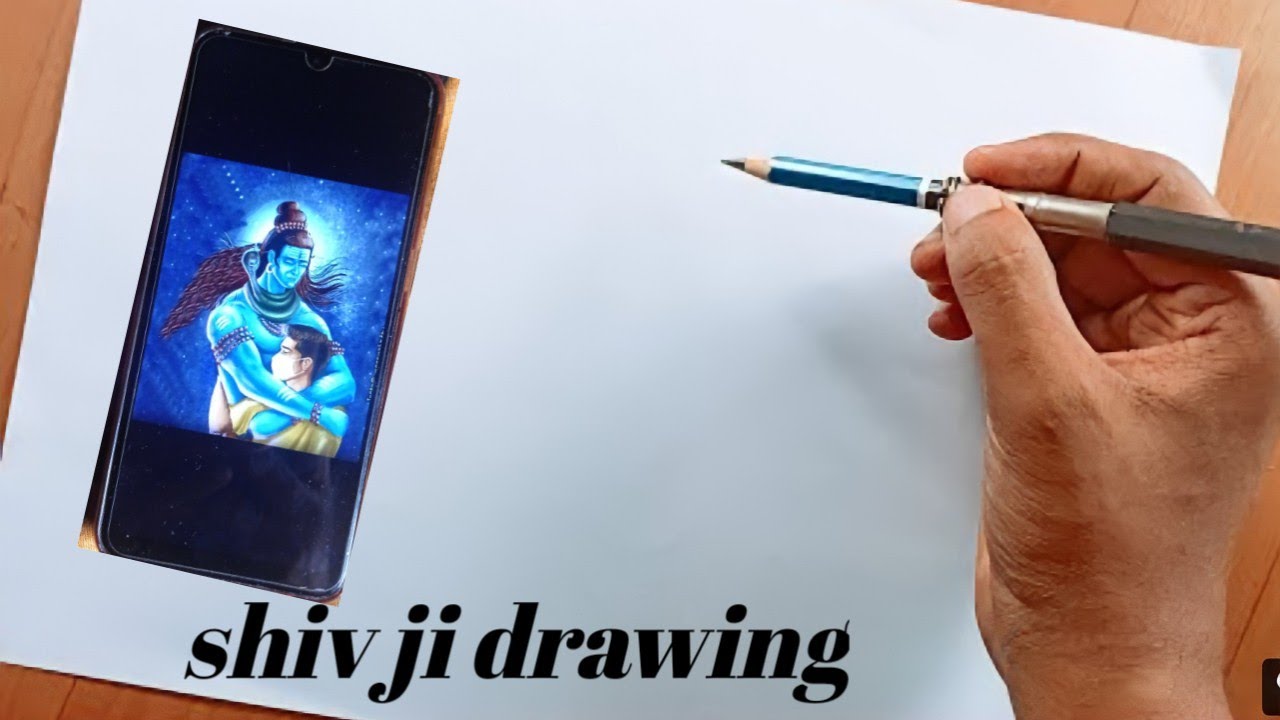 shiv ji drawing | step by step | shiv ji sketch - YouTube