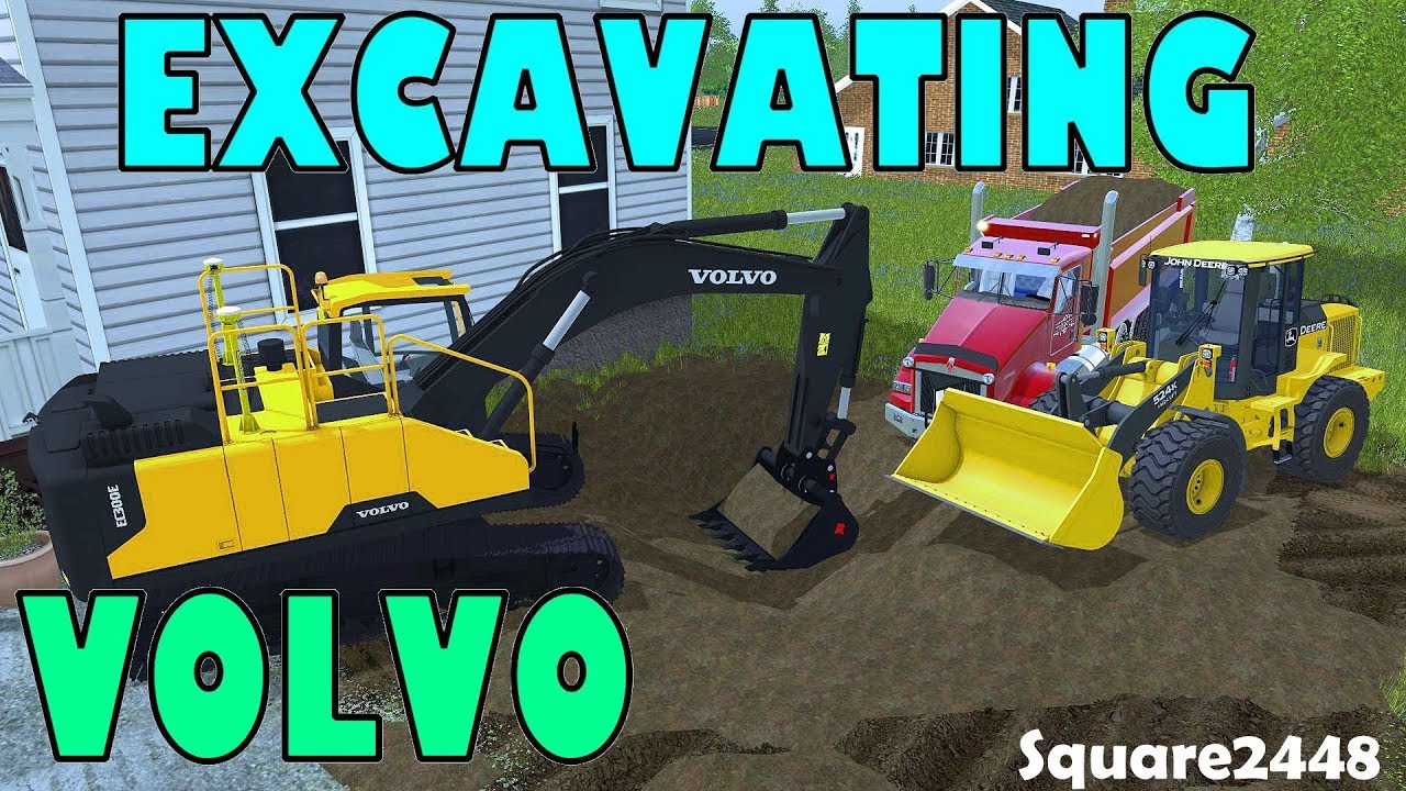 Farming Simulator 17 | Excavating & Hauling Dirt | Day 2 | Dump Truck ...