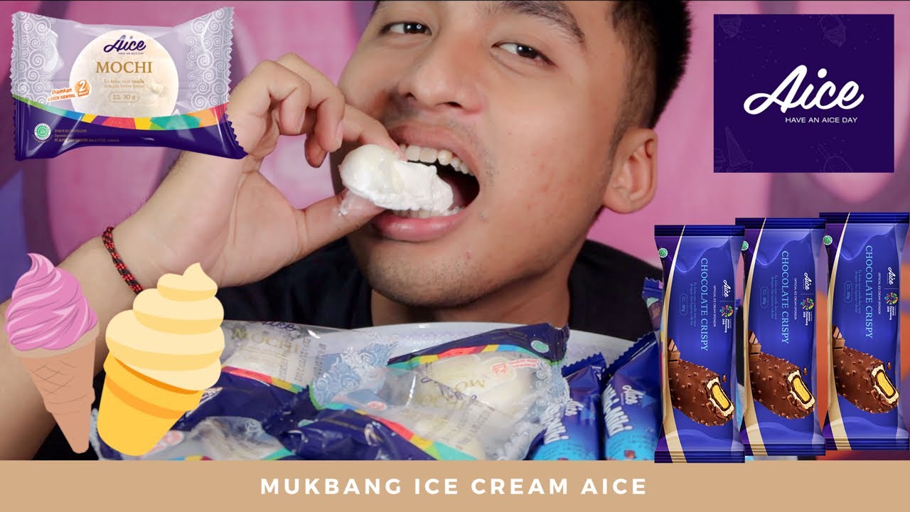 MUKBANG ICE CREAM AICE || MUKBANG KOCAK - YouTube