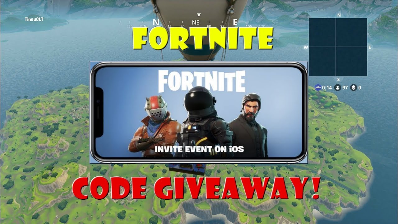 FORTNITE MOBILE CODE GIVEAWAY IOS/IPAD | FORTNITE LIVESTREAM | ROAD TO ...