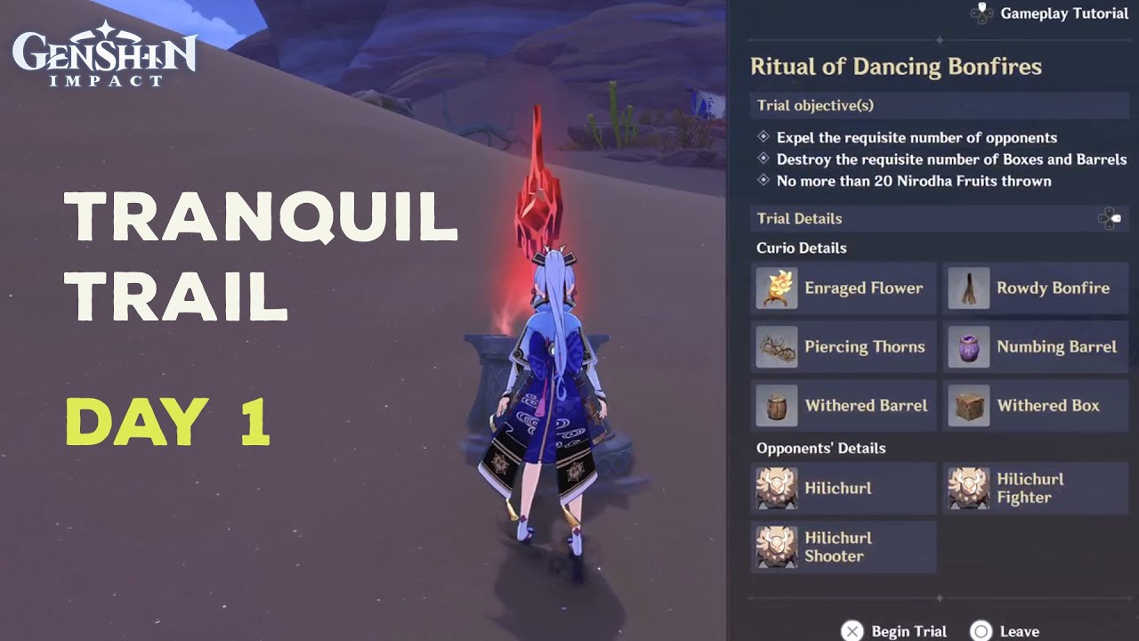 Tranquil Trail Trial || The Recollector's Path Day 1 || Event Genshin Impact 3.6 - YouTube