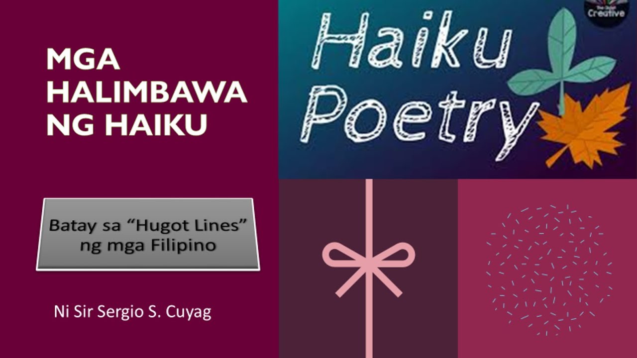 HAIKU: Aralin sa Filipino 9, Quarter 2 - YouTube