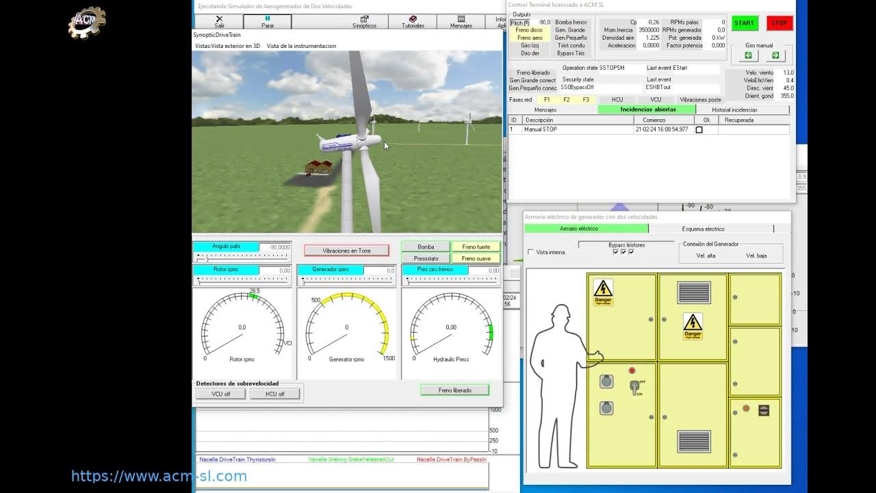 Funcionalidades del "Wind Farm Simulator" de ACMSL. - YouTube