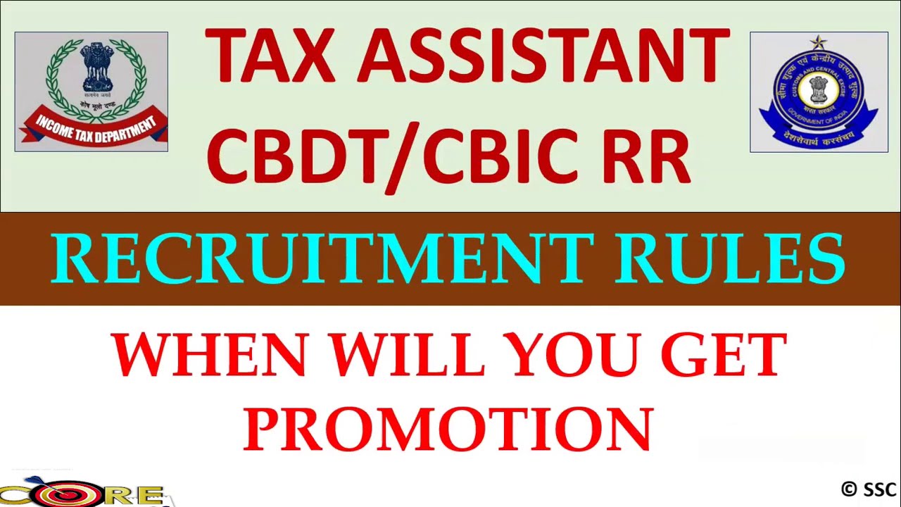 TAX ASSISTANT IN INCOME TAX AND CENTRAL EXCISE, CUSTOMS PROMOTION || RR ...