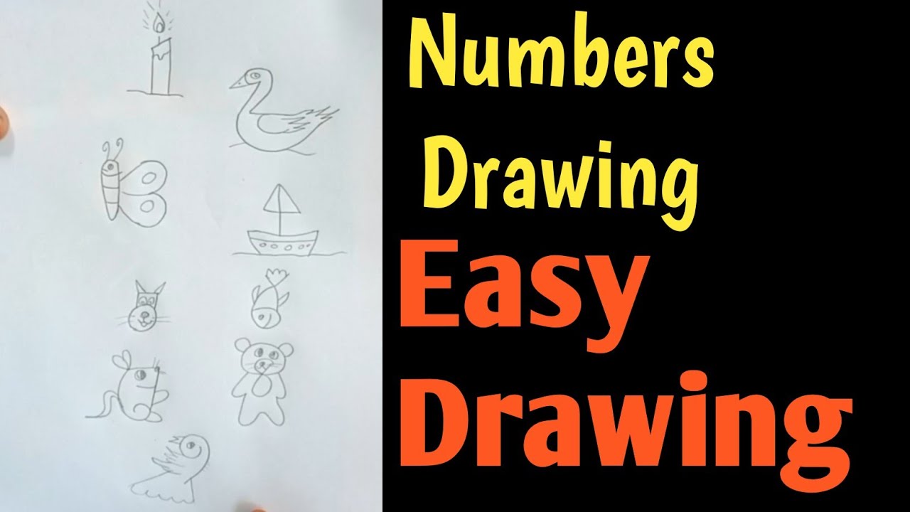 Numbers drawing||Simple drawing||Easy drawing|| 1 to9 Numbers drawing # ...