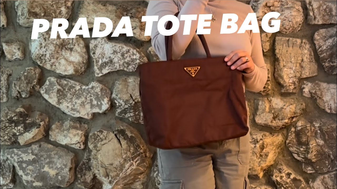 PRADA | NYLON TOTE BAG | WHAT FITS IN | MODEL SHOTS | UNBOXING ...