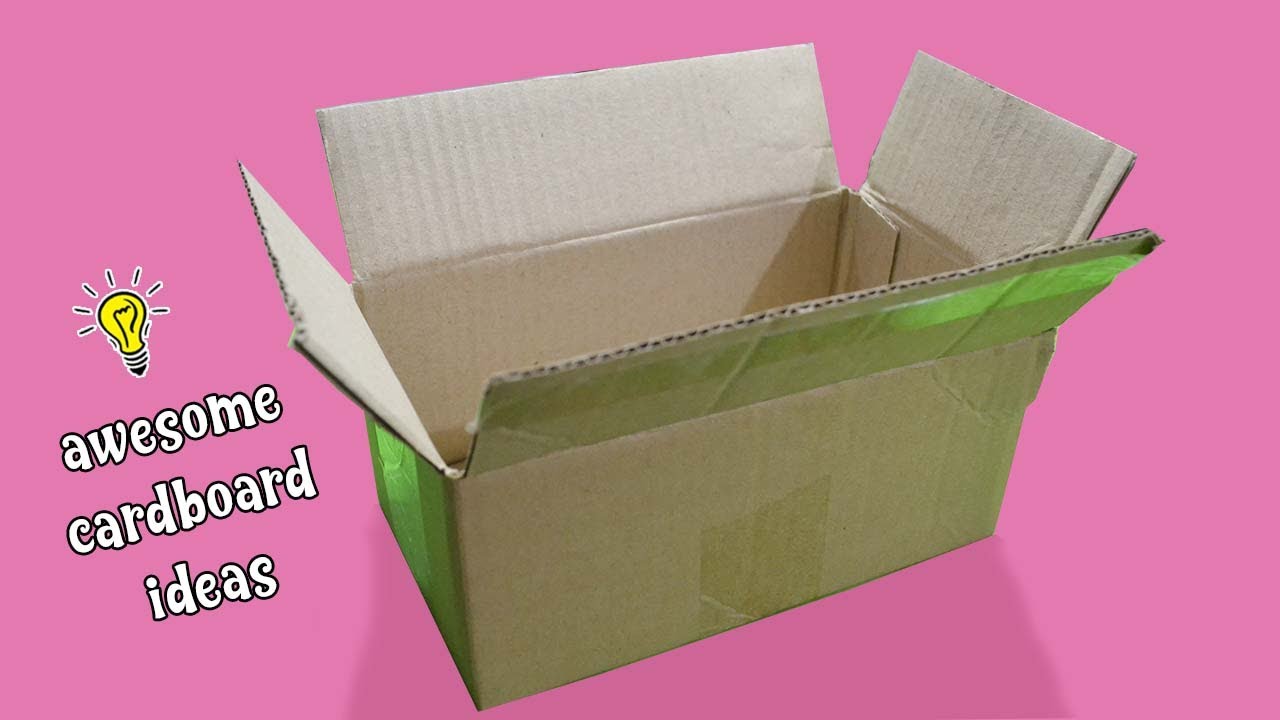 2 quick and easy cardboard ideas you can make at home! cardboard box ...