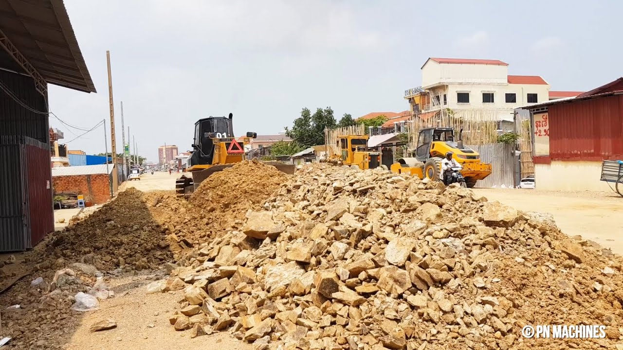 Completed Project Of Building Foundation Road By Dump Truck & Strong ...