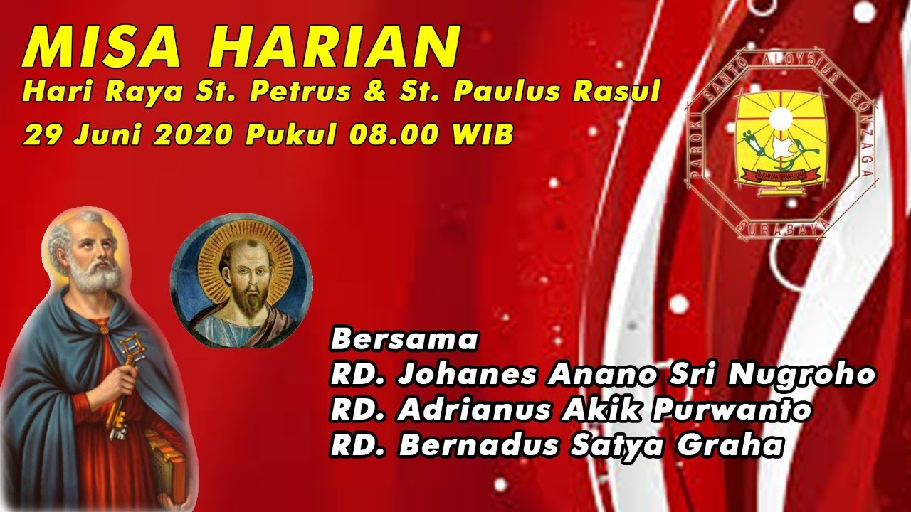Senin Juni 2020 | Hari Raya St. Petrus & St Paulus Rasul - YouTube