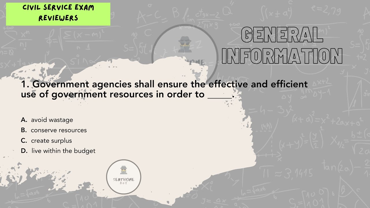 CSC GENERAL INFORMATION #8 | CIVIL SERVICE EXAM REVIEWER 2024 - YouTube