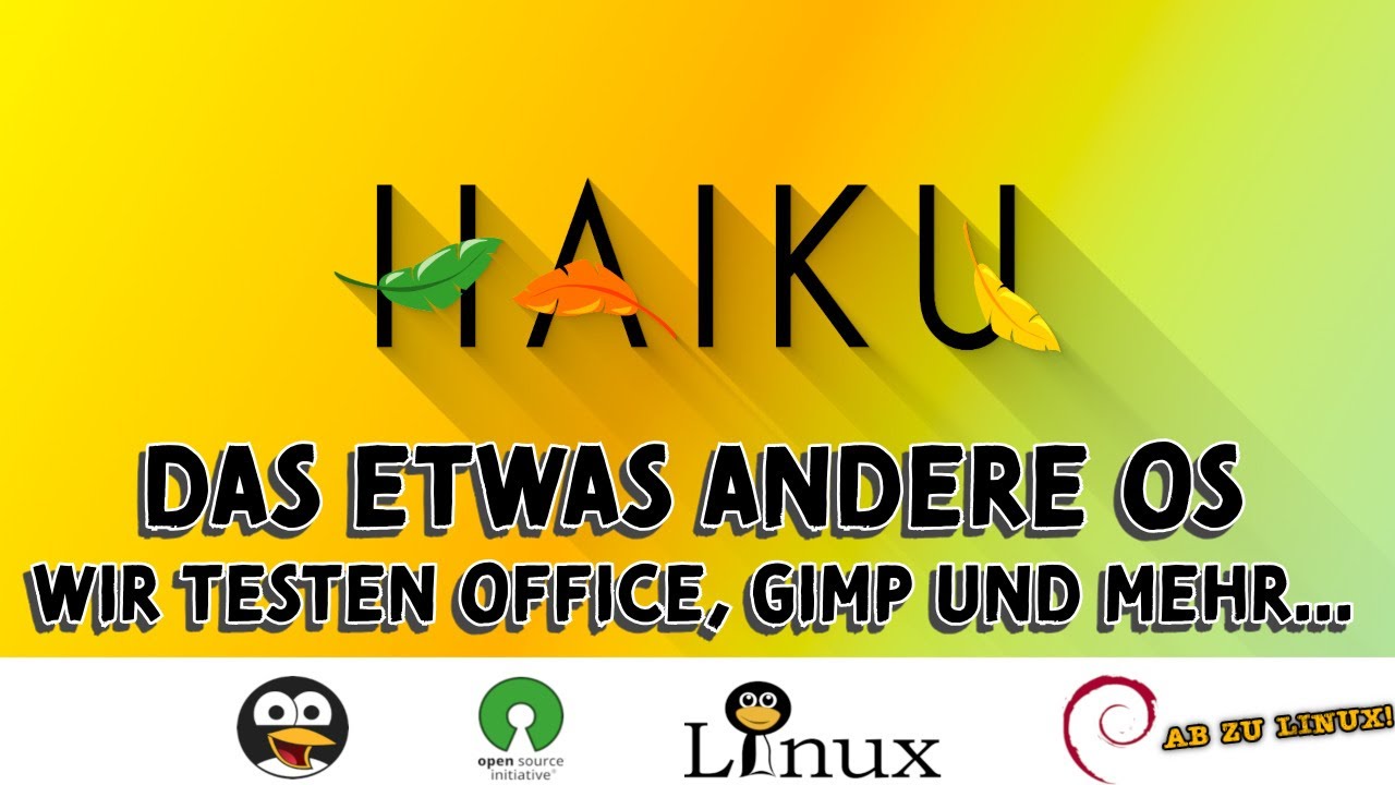 Haiku-OS wir testen ein paar Anwendungen - Libre Office, Gimp und mehr ...