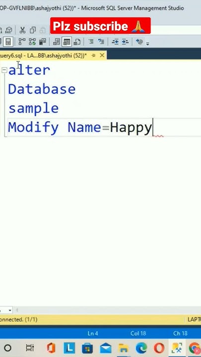 Renaming a Database using query #short #tutorial #youtube #viral # ...