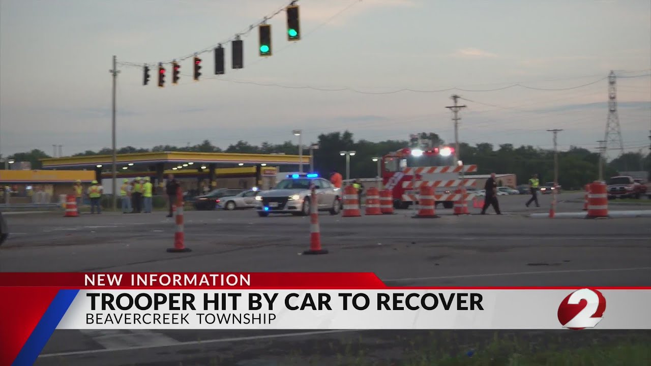 OSP trooper suffers severe injuries after being hit by car - YouTube