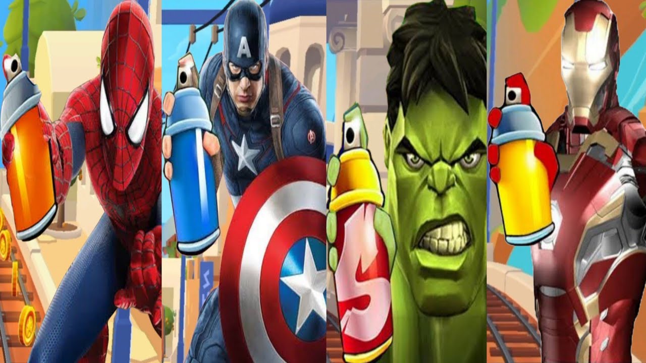 MARVEL IN THE SUBWAY | HULK VS CAPTAIN AMERICA VS IRON MAN VS SPIDERMAN ...