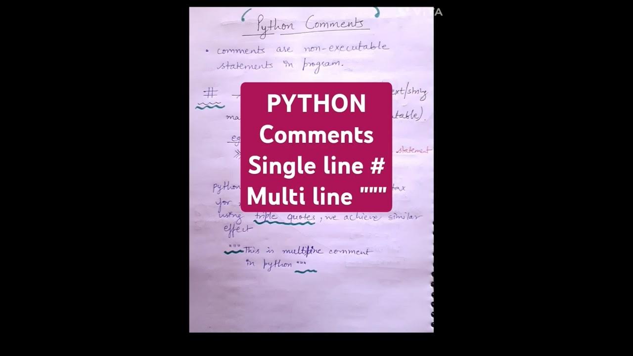 Python Comments Cbsepython Cbse Pythontutorial Pythoncoding Pythonprogramming Python