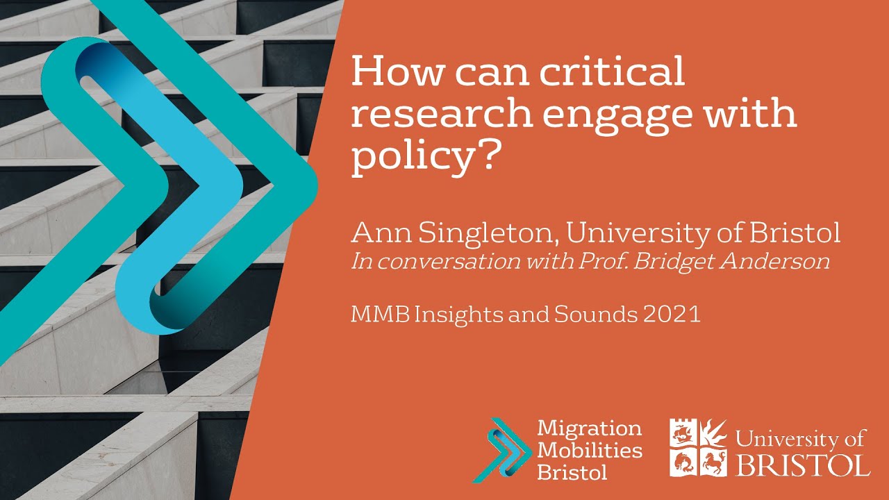 'How can critical research engage with policy?' Ann Singleton ...