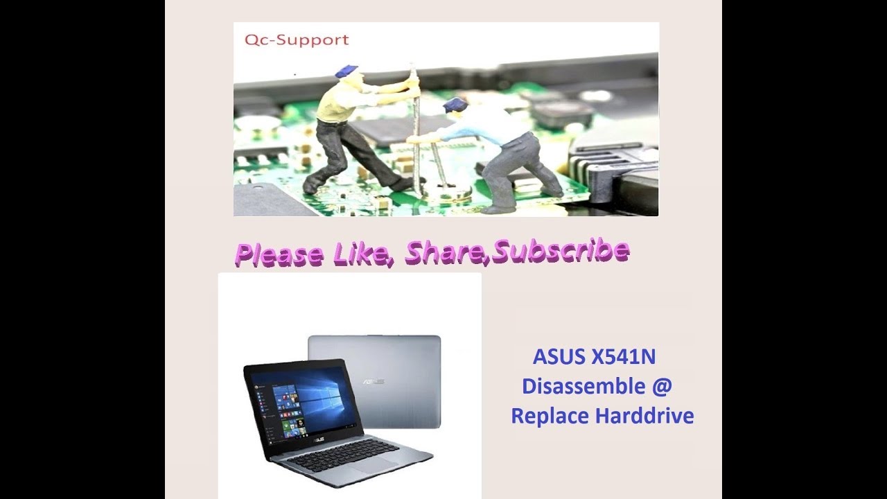 asus x541n replace harddrive - YouTube