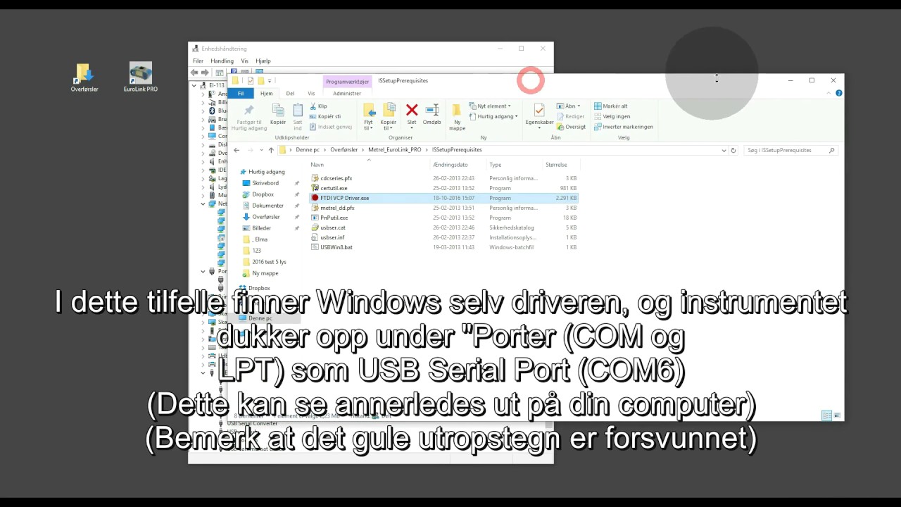Elma Instruments Norge Metrel Eurolink, Manuel driver installation ...