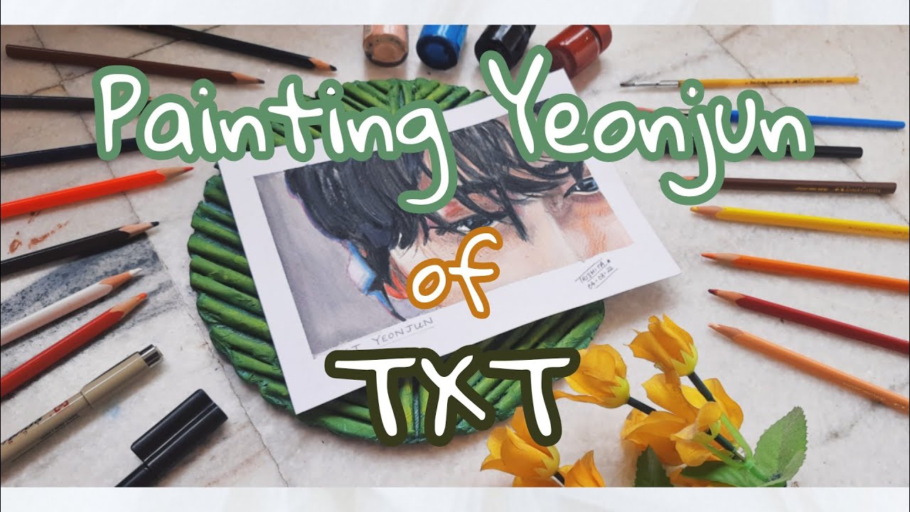 Painting Yeonjun of TXT: A Time-lapse - YouTube