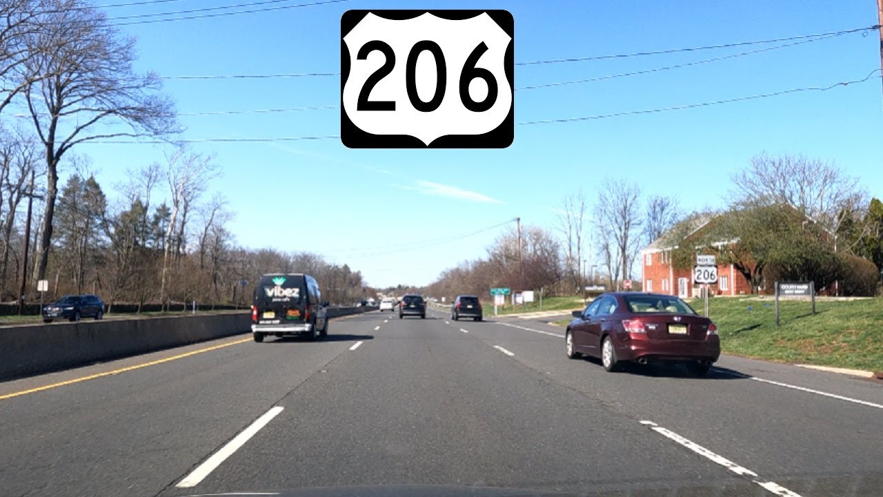 ⁴ᴷ⁶⁰ Driving US Route 206 from Hillsborough, NJ to Bridgewater, NJ ...