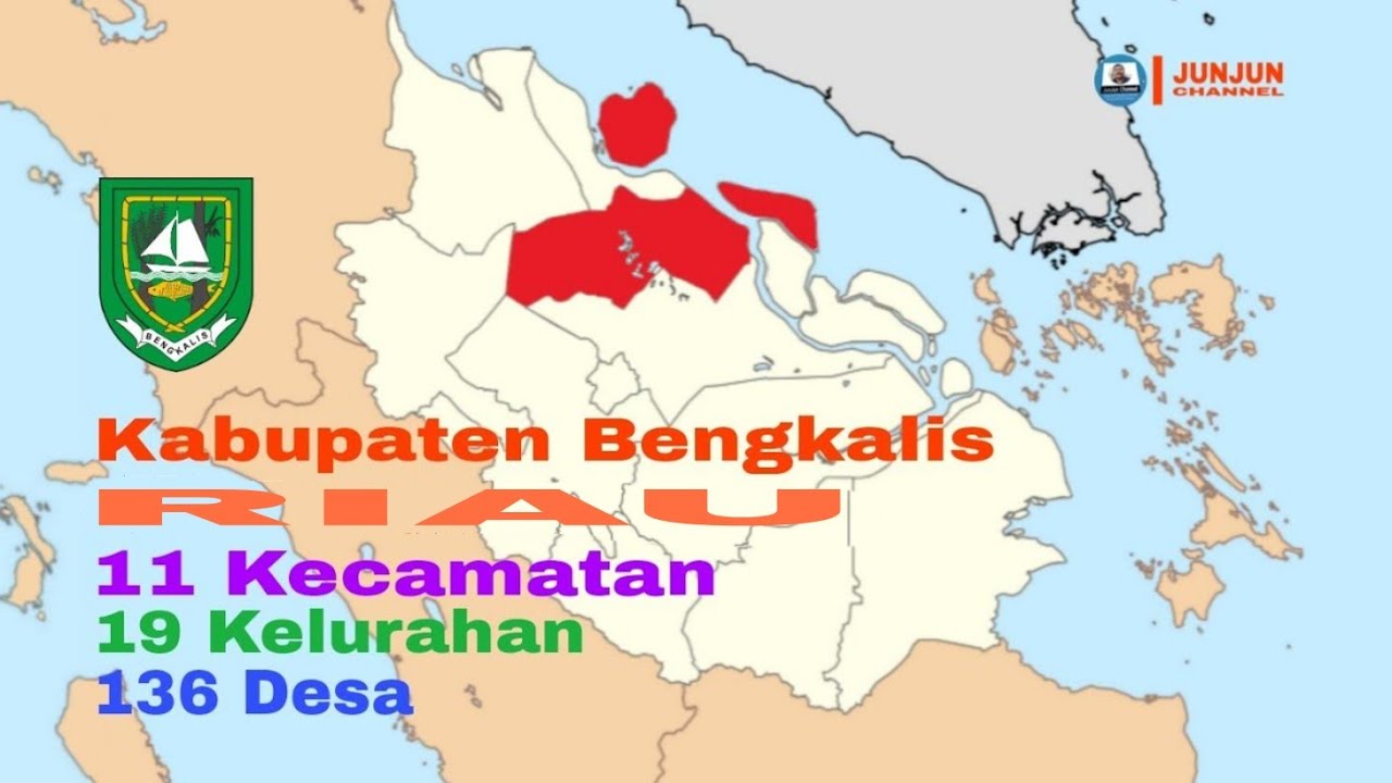 Kabupaten Bengkalis, Riau, 11 Kecamatan, 19 Kelurahan, 136 Desa - YouTube