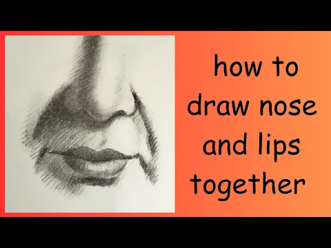 How to draw nose and lips together - YouTube