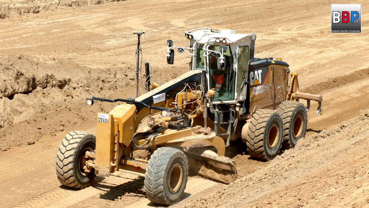 Project A355 COS: CATERPILLAR 14M Grader in Action, Pfettisheim, France ...
