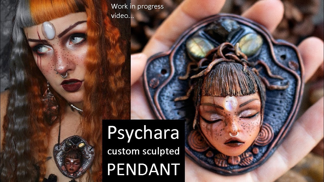 Psychara custom sculpted pendant / Work in progress - YouTube