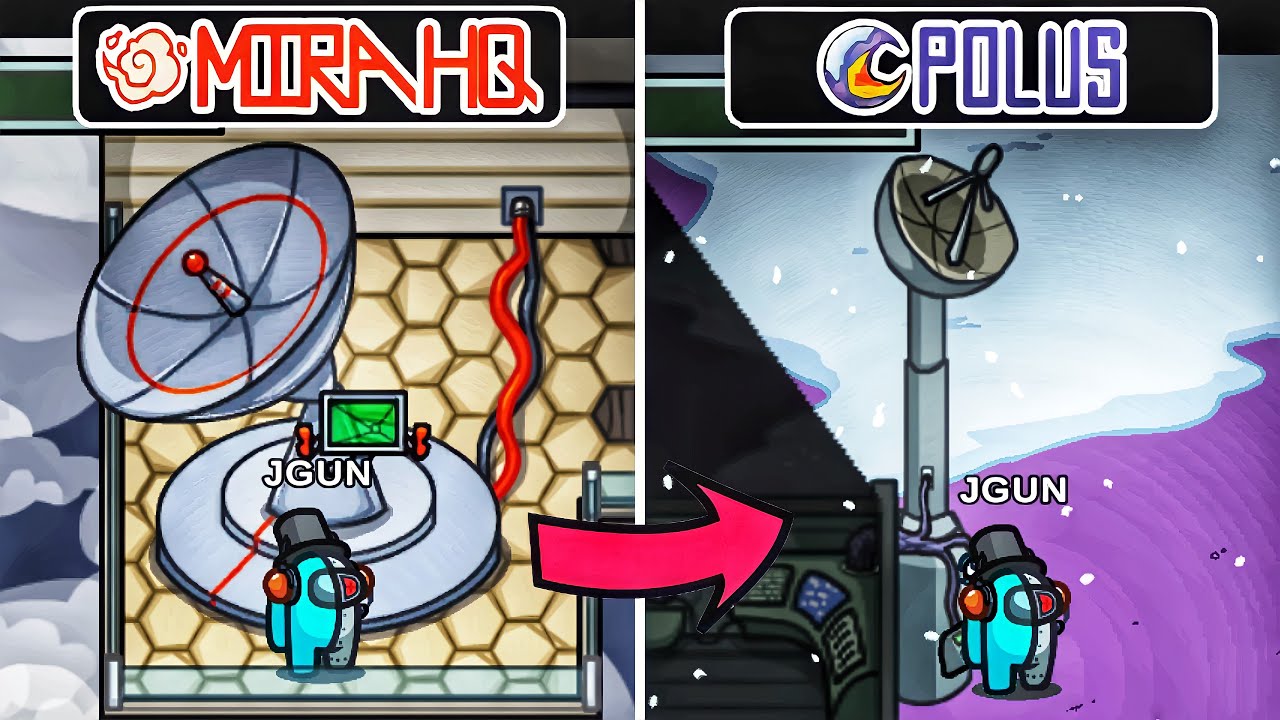 SATELLITES on all maps including (SUBMERGED)- Among Us Evolution. - YouTube