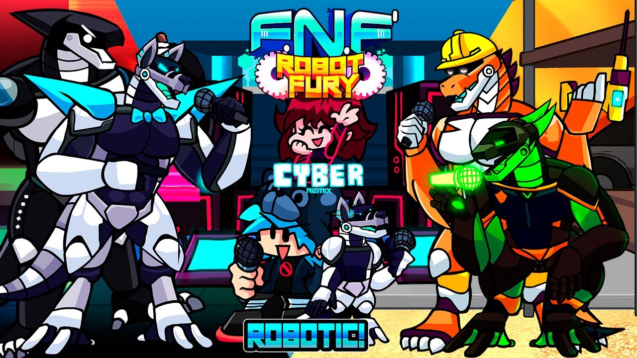 Friday Night Funkin': Robot Fury Gameplay (Cyber/Hard) / Extra Song ...