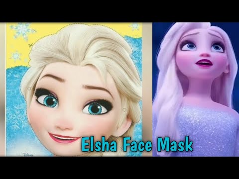 Elsha face mask making/cartoon character/Elsha face mask from waste ...