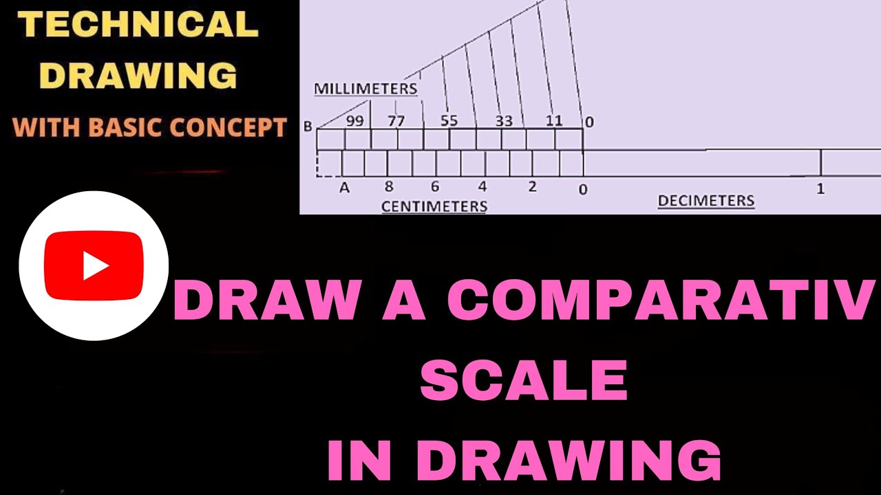 Draw a Comparative scale in Engineering drawing.ड्राइंग में तुलनात्मक ...